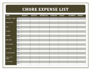 Expense List Template | Free Word & Excel Templates