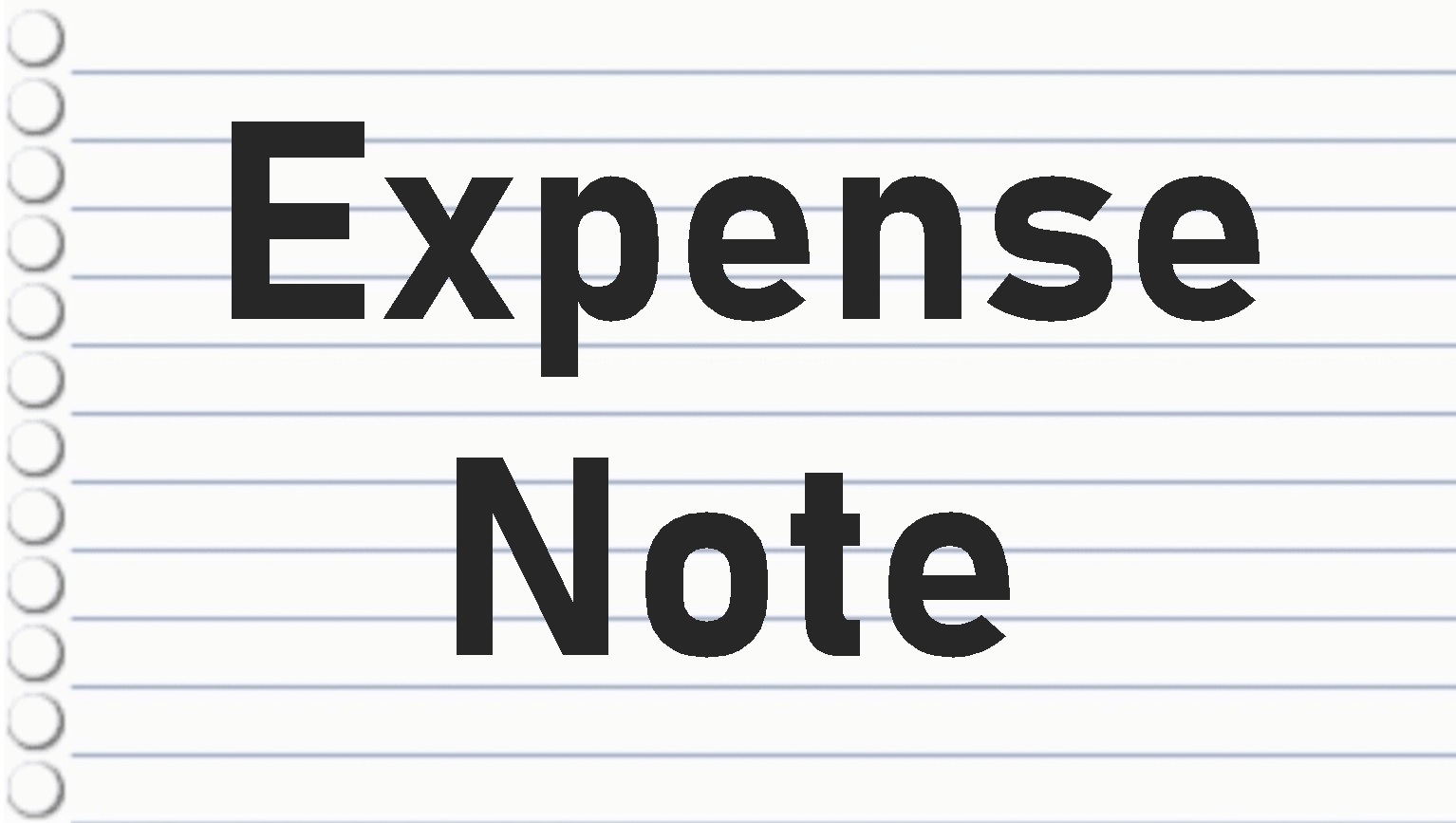 Expense Note Format | Free Word & Excel Templates