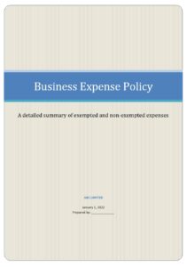 Expense Policy Template | Free Word & Excel Templates
