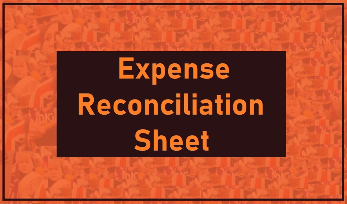 Expense Reconciliation Sheet Template Excel | Free Word & Excel Templates