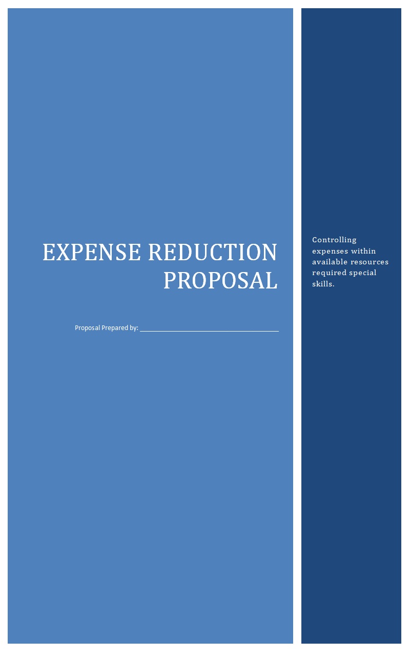 Expense Reduction Proposal Template | Free Word & Excel Templates