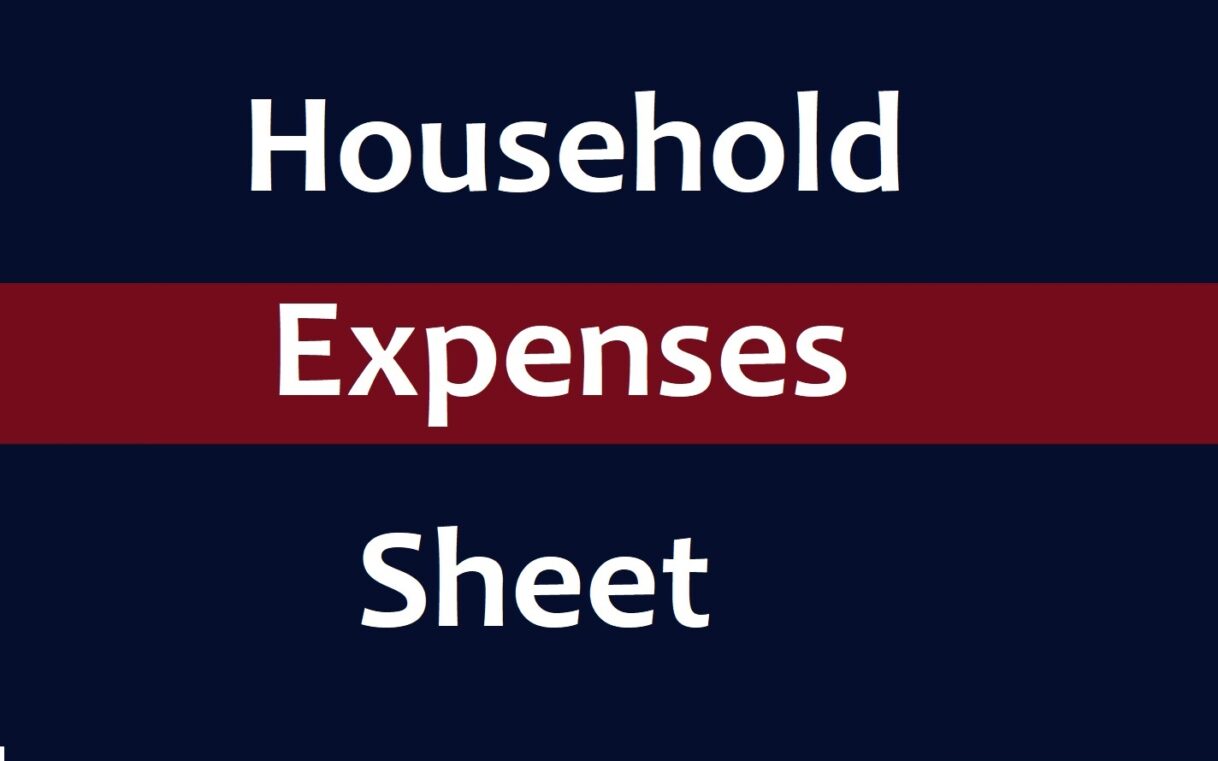 Monthly Household Expense Sheet Template | Free Word & Excel Templates