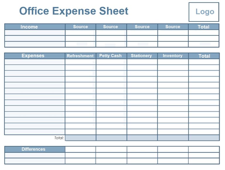 Office Expenses Sheet Template | Free Word & Excel Templates Office Expenses Sheet Template | Free Word & Excel Templates
