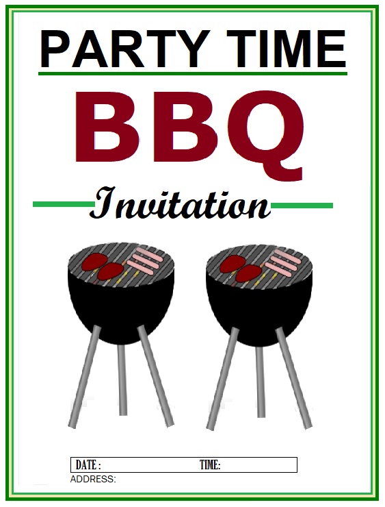 BBQ Invitation Sample | Free Word & Excel Templates