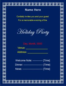 Party Invitation Template | Free Word & Excel Templates