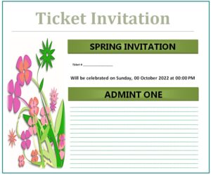 Ticket Invitation Template | Free Word & Excel Templates