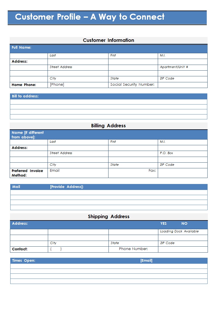 Client Profile Template, Importance and Benefits | Free Word & Excel ...