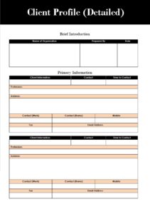 Client Profile Template, Importance and Benefits | Free Word & Excel ...