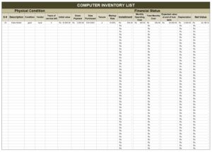 Free Computer Inventory Template | Free Word & Excel Templates