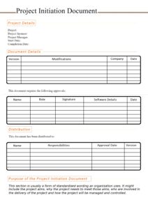 Project Initiation Document Template, Significance and Benefits | Free ...