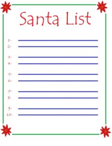 Santa List Template | Free Word & Excel Templates