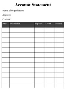 Account Statement Template | Free Word & Excel Templates