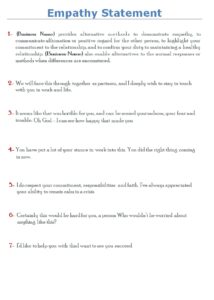 Empathy Statement Sample | Free Word & Excel Templates