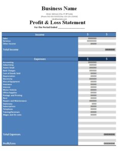 Income Statement Template | Free Word & Excel Templates