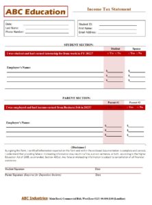 Income Tax Statement Template | Free Word & Excel Templates