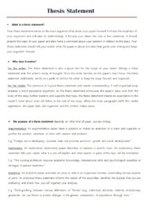 Thesis Statement Template in MS Excel | Free Word & Excel Templates
