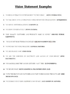 Vision Statement Template | Free Word & Excel Templates