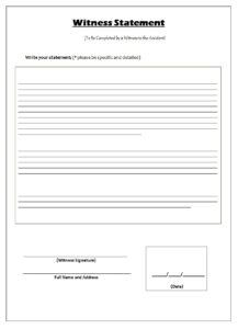 Witness Statement Template | Free Word & Excel Templates