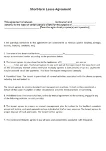 Lease Agreement Template | Free Word & Excel Templates