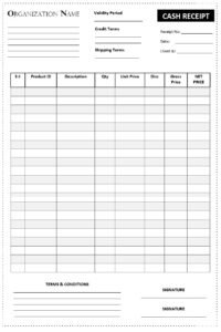 Cash Receipt Template MS Excel | Free Word & Excel Templates