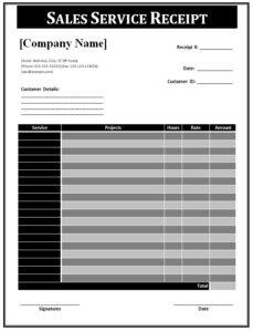 Sales Receipt Template | Free Word & Excel Templates