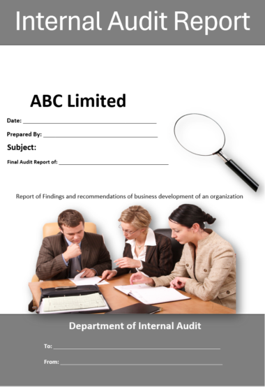 Internal Audit Plan Template | Free Word & Excel Templates