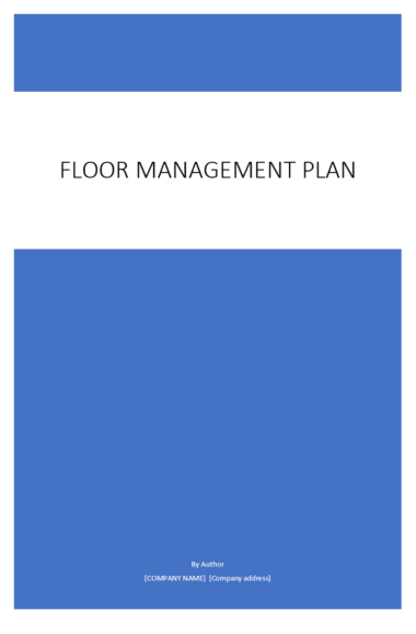 Floor Management Plan Example | Free Word & Excel Templates