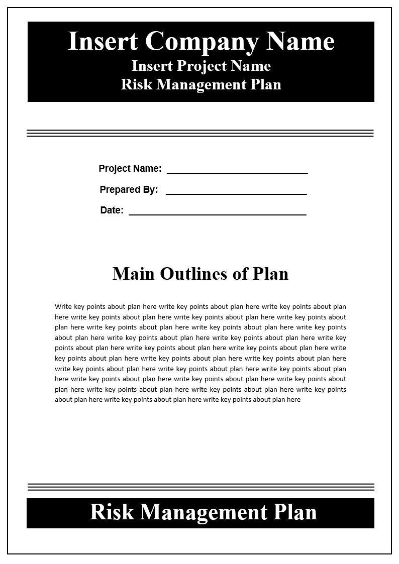 Organized Risk Management Plan Template | Free Word & Excel Templates