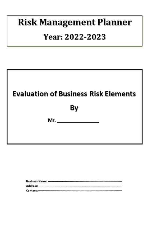 Organized Risk Management Plan Template | Free Word & Excel Templates