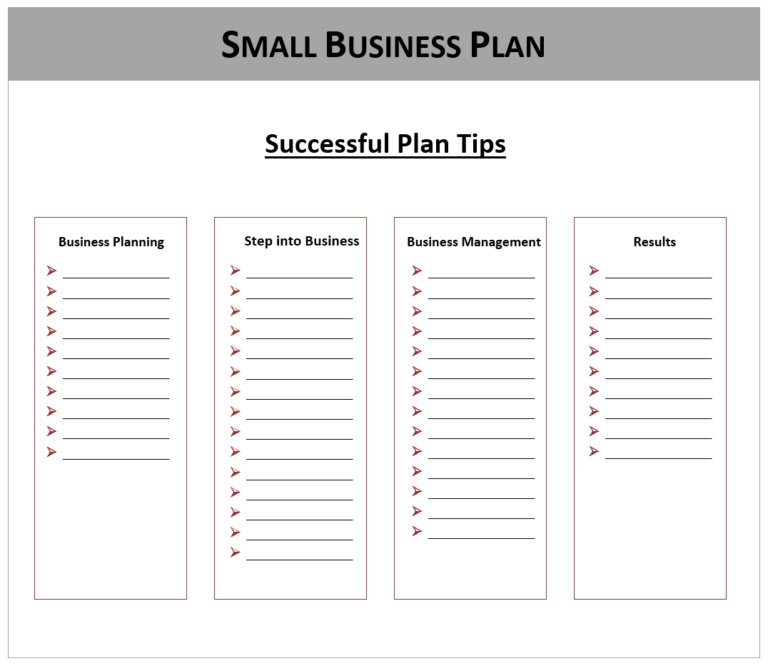 Free Small Business Plan Template | Free Word & Excel Templates