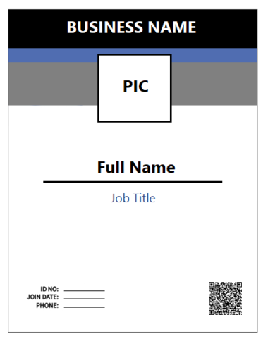 Identification Badge Template | Free Word & Excel Templates