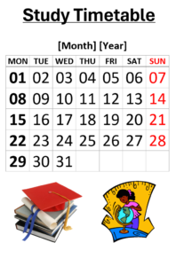 Study Timetable Template | Free Word & Excel Templates