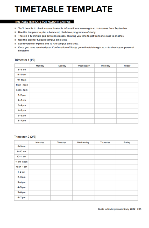 Study Timetable Template | Free Word & Excel Templates