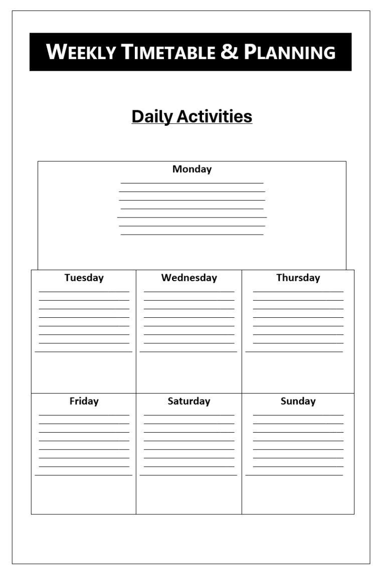 Weekly Planner Template | Free Word & Excel Templates