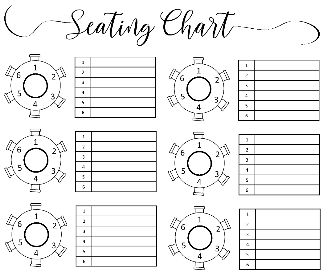 Wedding Seating Plan Template | Free Word & Excel Templates