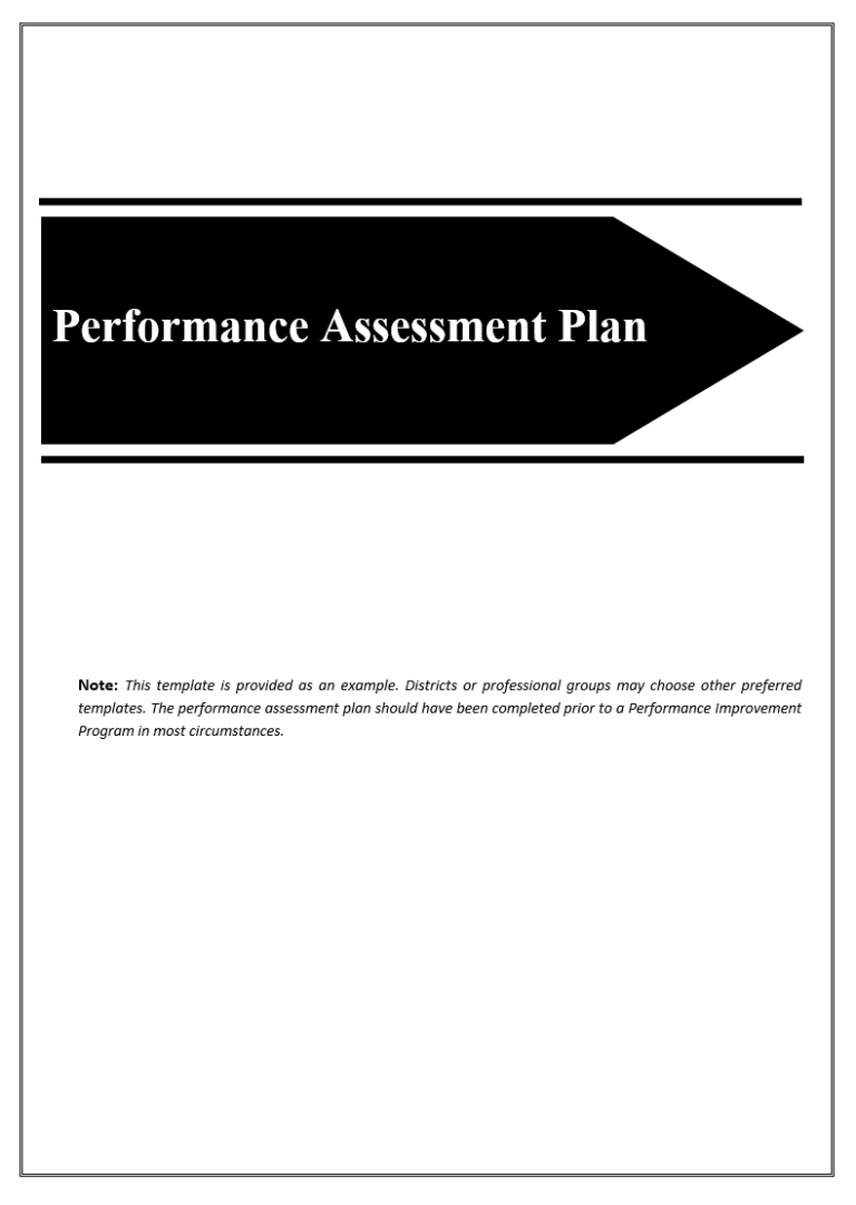Assessment Plan Template | Free Word & Excel Templates