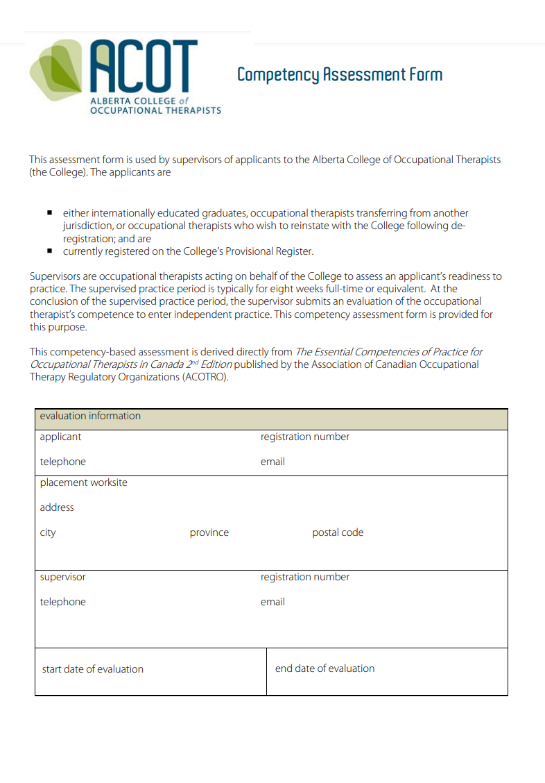 Competency Assessment Template | Free Word & Excel Templates