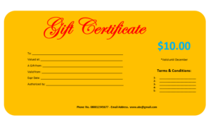 Gift Certificate Template | Free Word & Excel Templates
