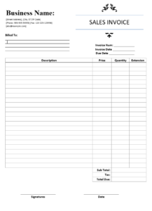 Sales Invoice Template | Free Word & Excel Templates