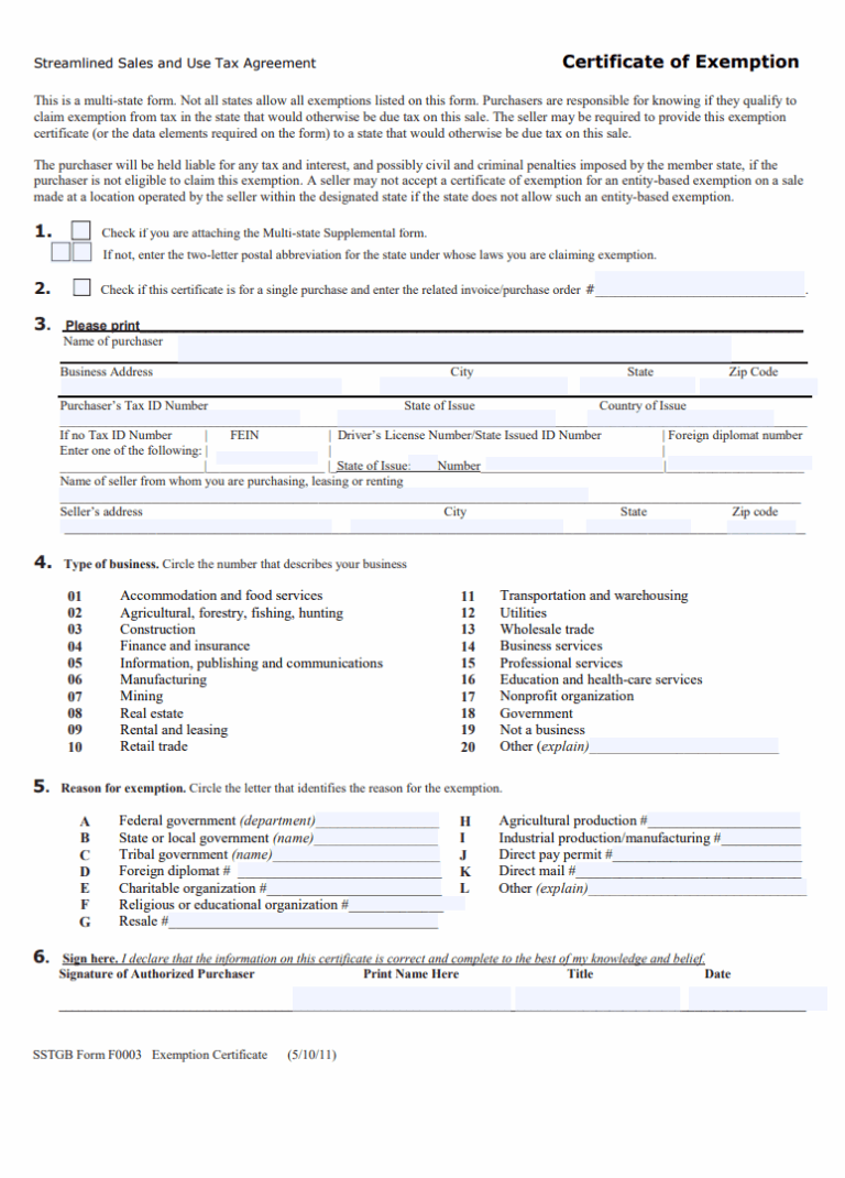 Certificate of Exemption Template | Free Word & Excel Templates