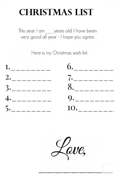 Christmas List Templates | Free Word & Excel Templates