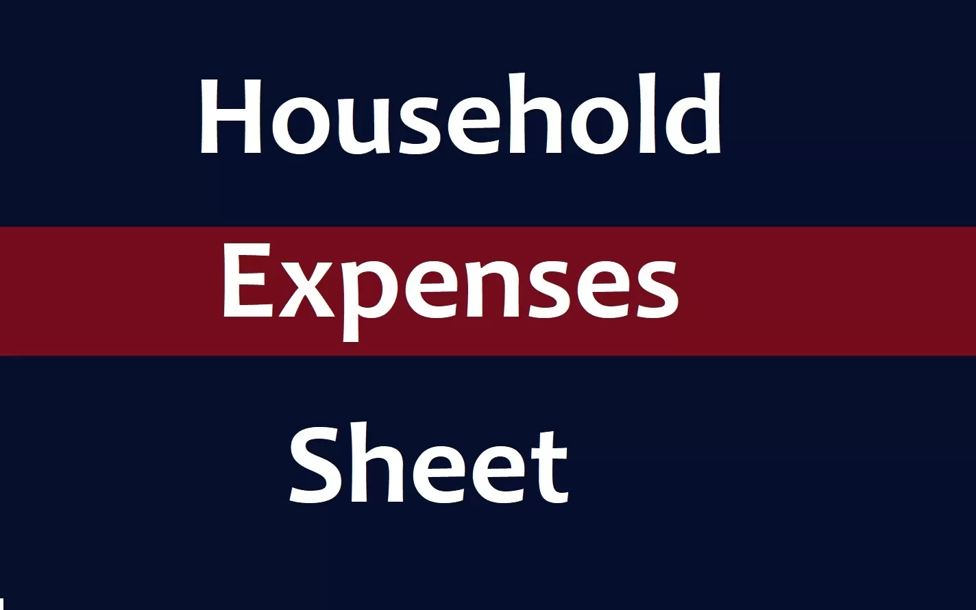 Household Expense Sheet Template MS Word | Free Word & Excel Templates