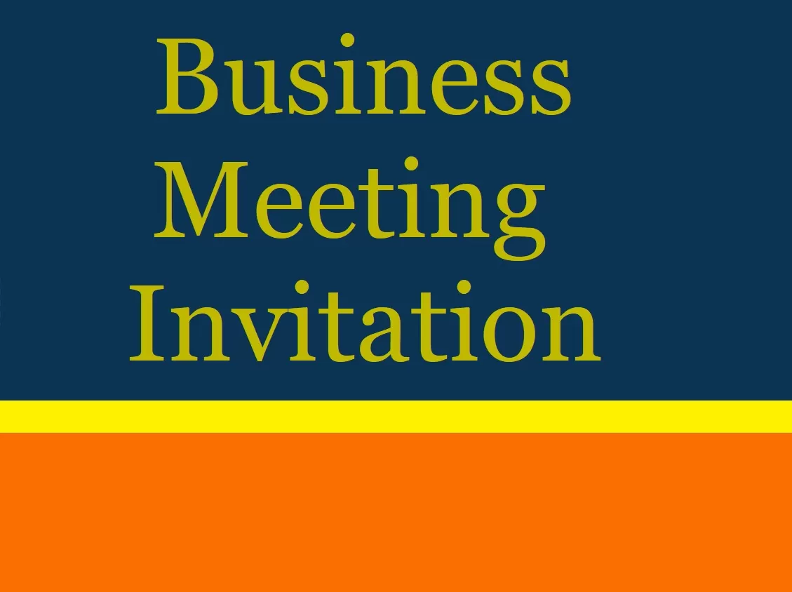 Business Meeting Invitation Template PDF | Free Word & Excel Templates