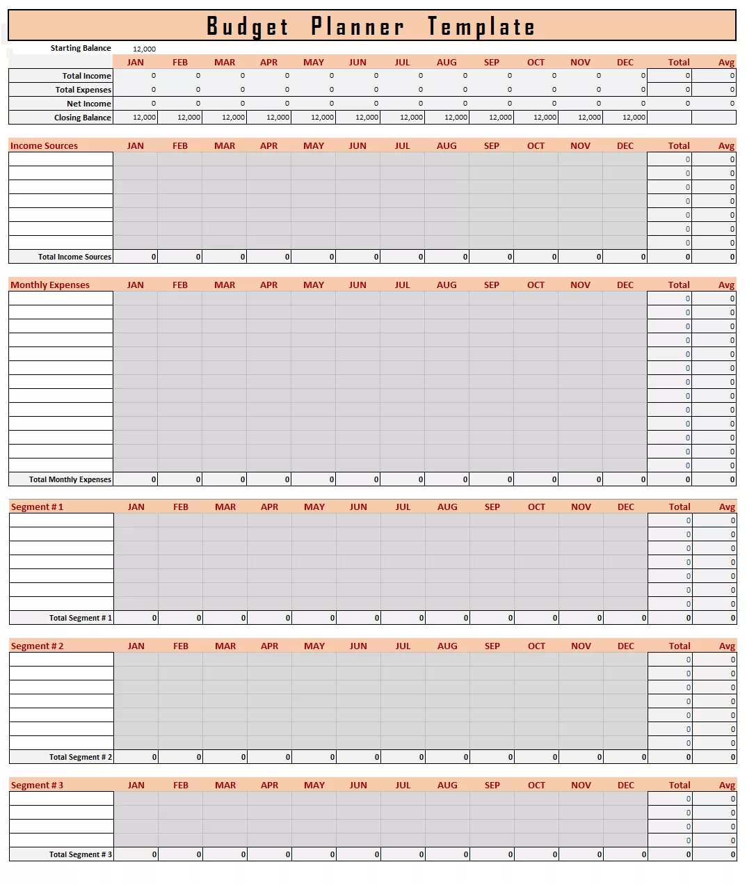 Budget Plan Template | Free Word & Excel Templates