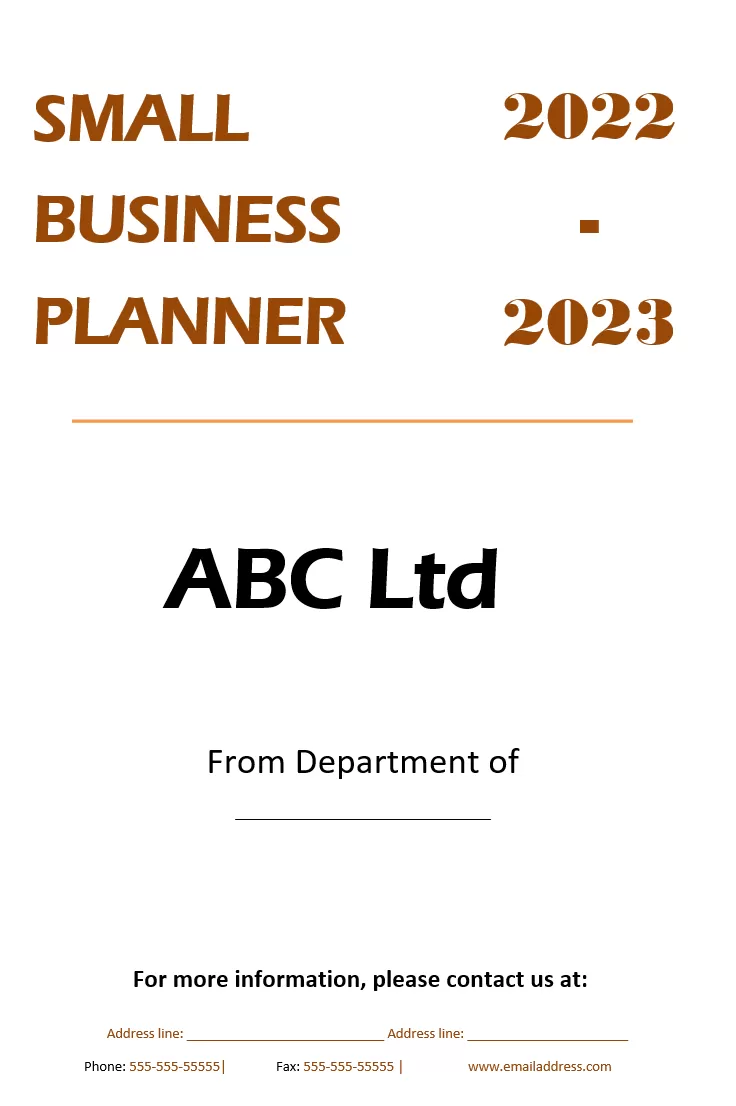Small Business Plan Template MS Word | Free Word & Excel Templates